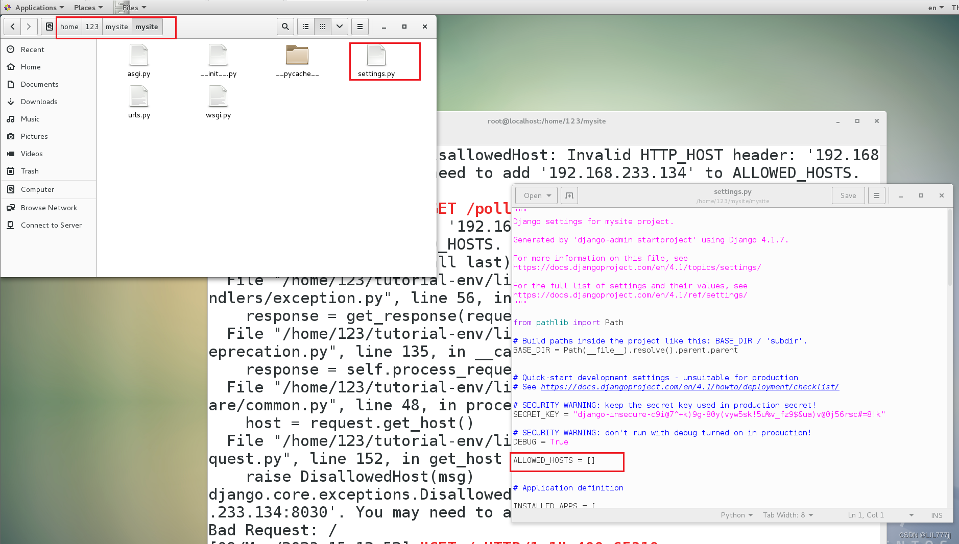 手把手保姆教学，Linux(系统)+Python(环境)+Django(服务器)搭建第一个页面_如何在linux上用python建立一个网站-CSDN博客
