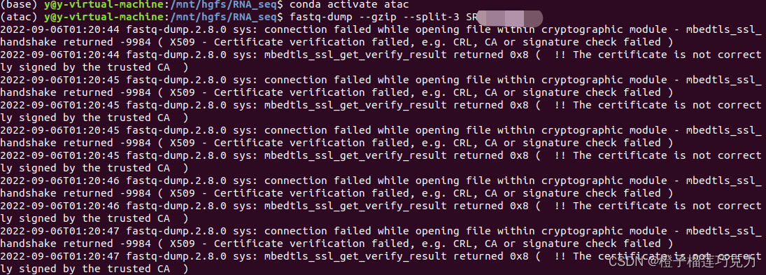 prefetch下载sra数据报错_fastq-dump.2.8.0 sys: connection failed while open-CSDN博客