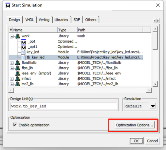 关于Modelsim SE-64 2020.4取消优化后不显示波形问题_error (suppressible): (vlog-12110) all optimizatio-CSDN博客