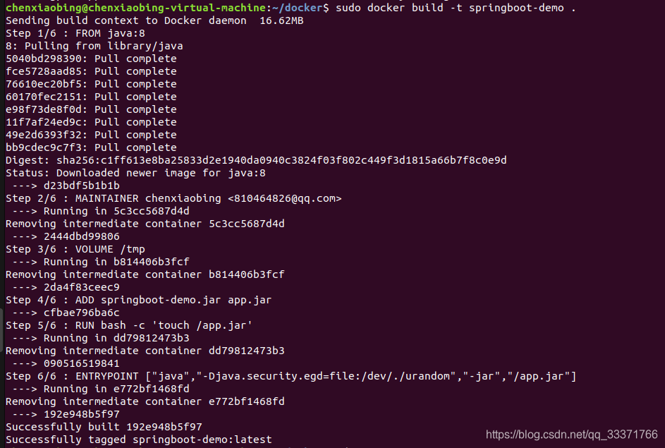 docker部署springBoot项目（基于vm中的Ubuntu）_ubuntu使用docker部署jar-CSDN博客