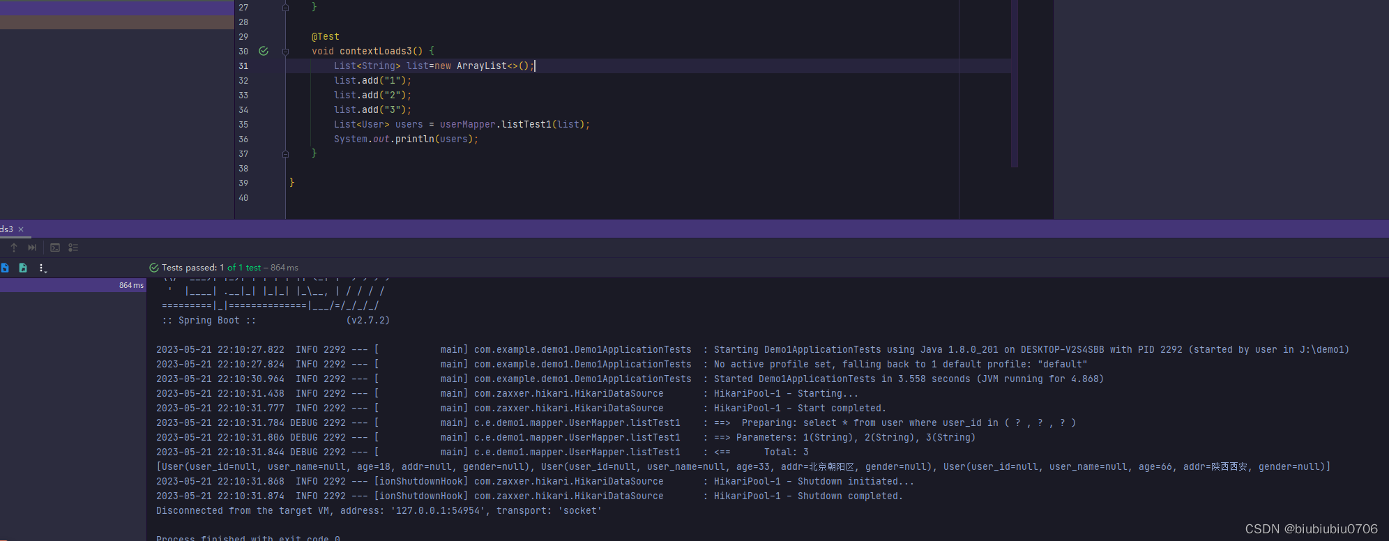 Mybatis＜foreach＞标签测试demo_mybatis 用了foreach ,后端怎么写测试类-CSDN博客
