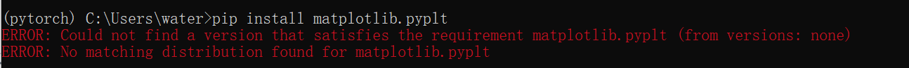 ERROR: No matching distribution found for matplotlib.pyplt-CSDN博客