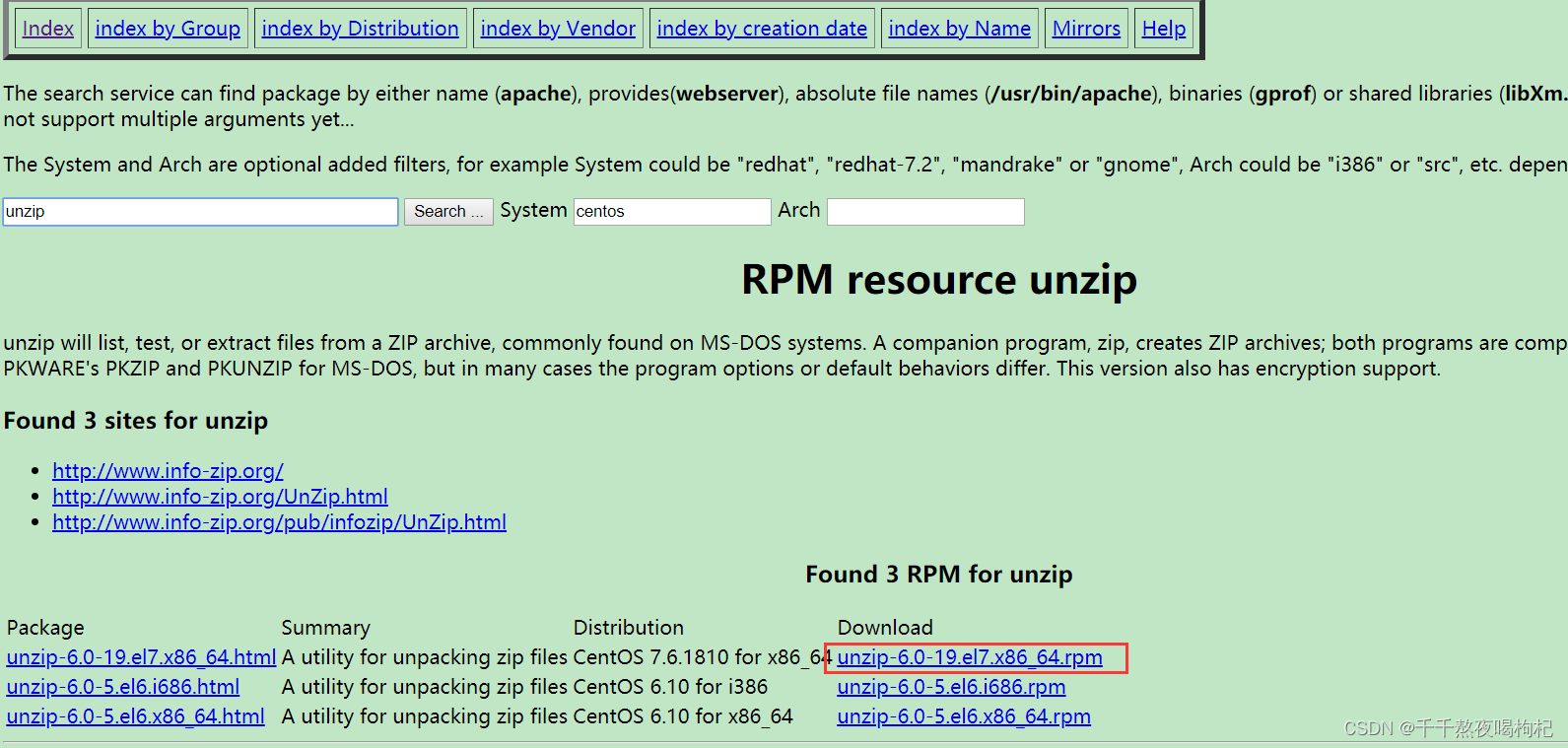 centos7 离线安装zip 以及 unzip_离线安装unzip-CSDN博客