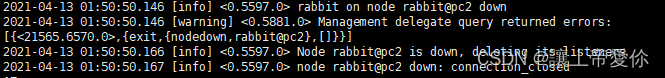 Mnesia reports that this RabbitMQ cluster has experienced a network partition._network partition ...