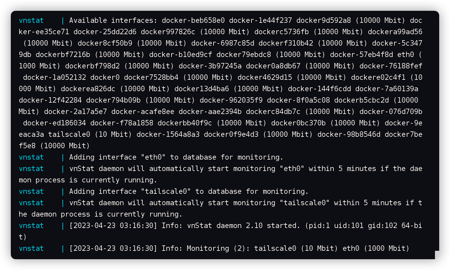 网络流量监视器vnStat-CSDN博客