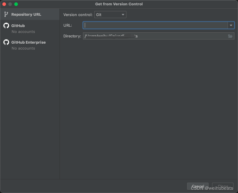 GoLand 如何clone github或远程仓库代码_golang没看到git拉去代码的按钮-CSDN博客
