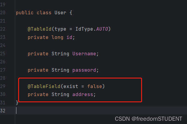 【Mybatis-Plus】常见的@table类注解_成员变量与数据库字段关键字冲突-CSDN博客