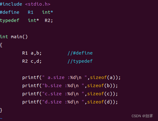 每日提问 —— typedef 与 #define 的区别-CSDN博客
