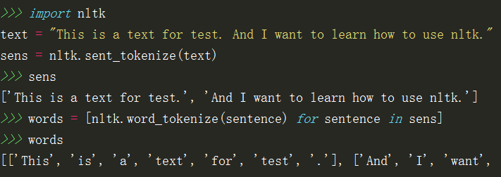 nltk.sent_tokenize() nltk.word_tokenize()利用分句子，分词，_nltk sent tokenizer 切句逻辑-CSDN博客