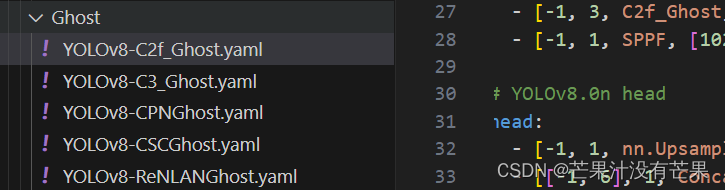 芒果YOLOv8改进121：基于Ghost提出多种原创结构ReNLANGhost, CSCGhost, CPNGhost, C3_Ghost ...