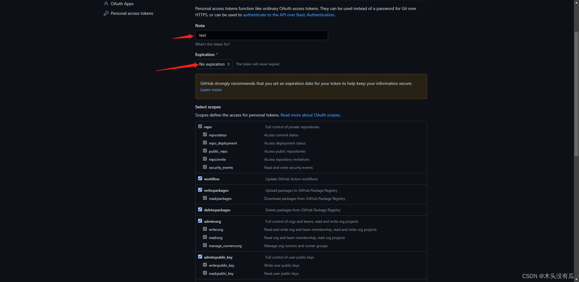 git 令牌生成，解决 remote Support for password authentication was removed on August 13, 2021._git重新安装不能 ...
