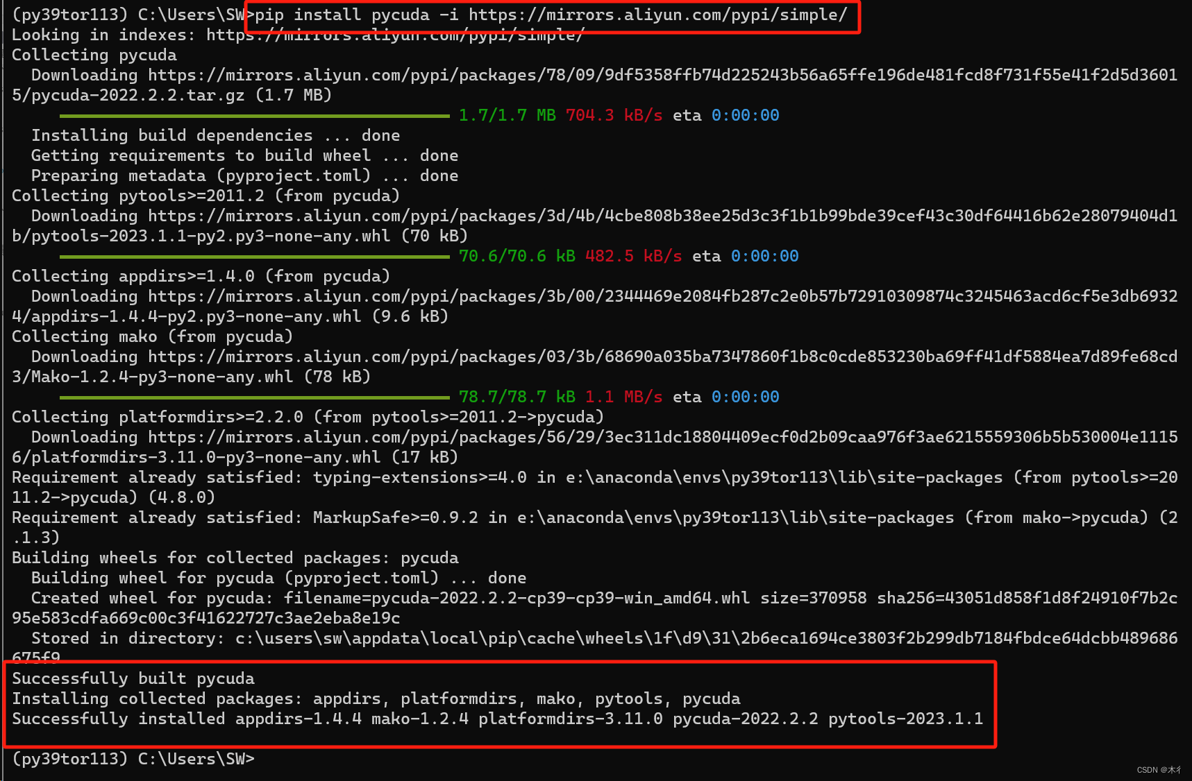 【已解决】modulenotfounderror No Module Named ‘pycuda‘modulenotfounderror No Module Named Pycuda