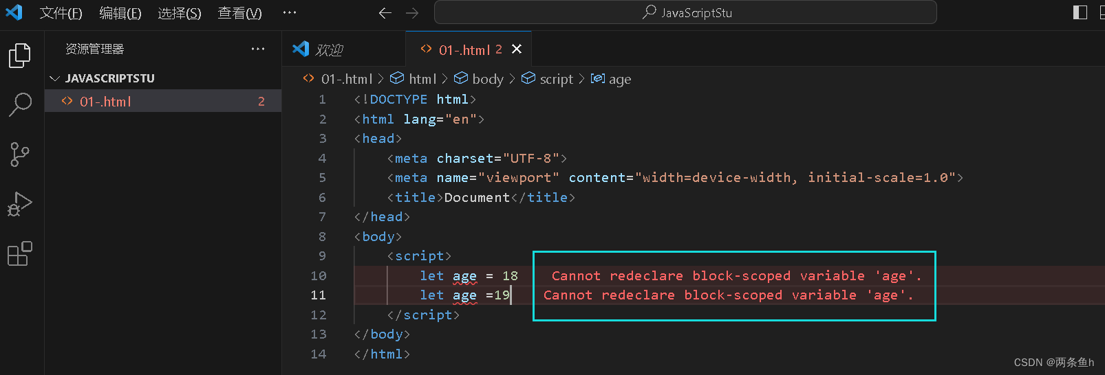 VSCode报错插件Error lens-CSDN博客