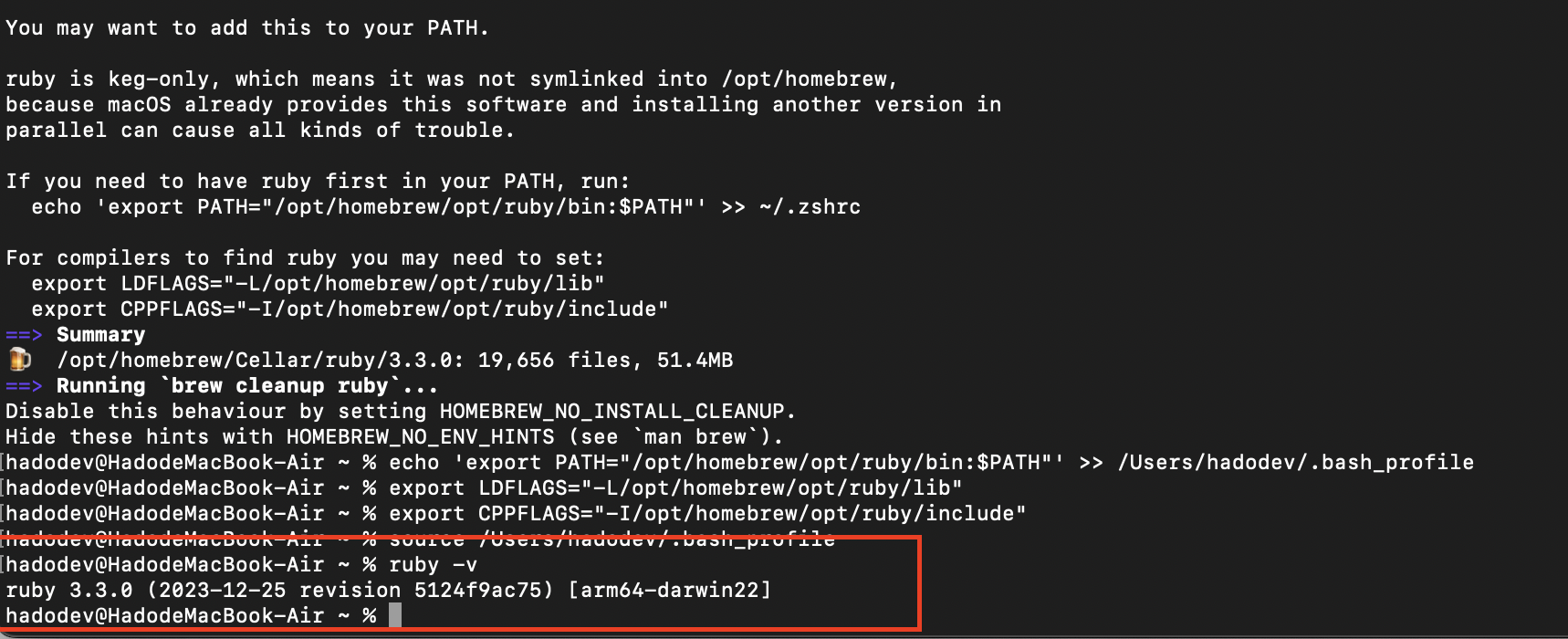 mac电脑安装cocoapods出错，以及安装最新版本ruby方法_error installing cocoapods: cocoapods-1.11.2 requi-CSDN博客