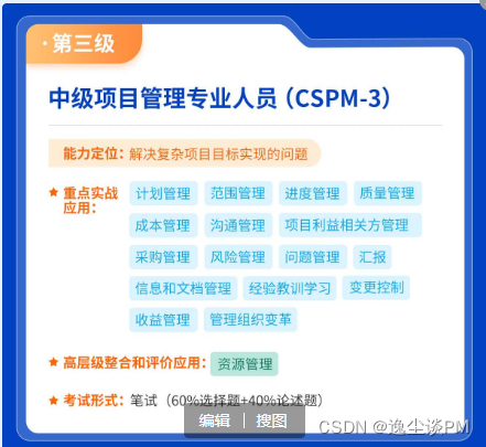 CSPM（项目管理专业人员能力评价）建议学习二级还是三级？_cspm2级能力评价证书如何升级为3级-CSDN博客