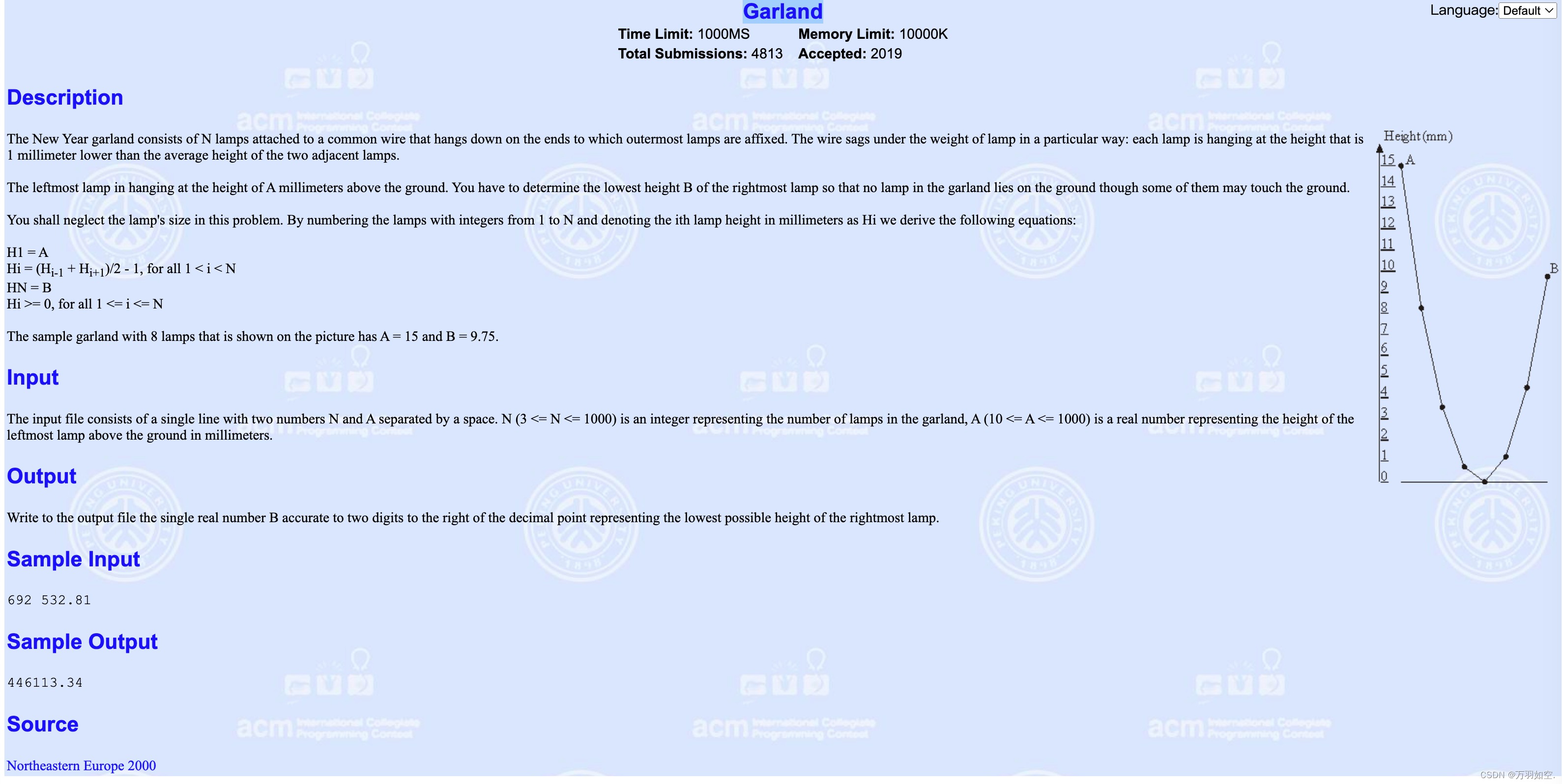 POJ 2010 Moo University - Financial Aid 1759 Garland_poj2010-CSDN博客