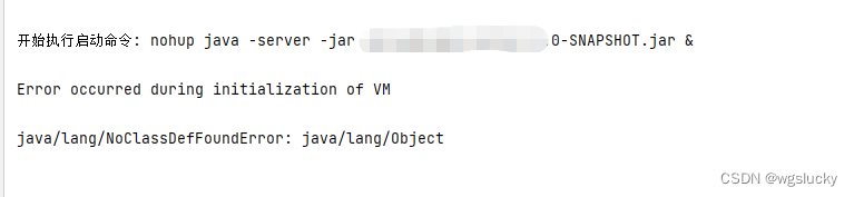 python远程启动java报异常 Error occurred during initialization of VM_error occurred during ...