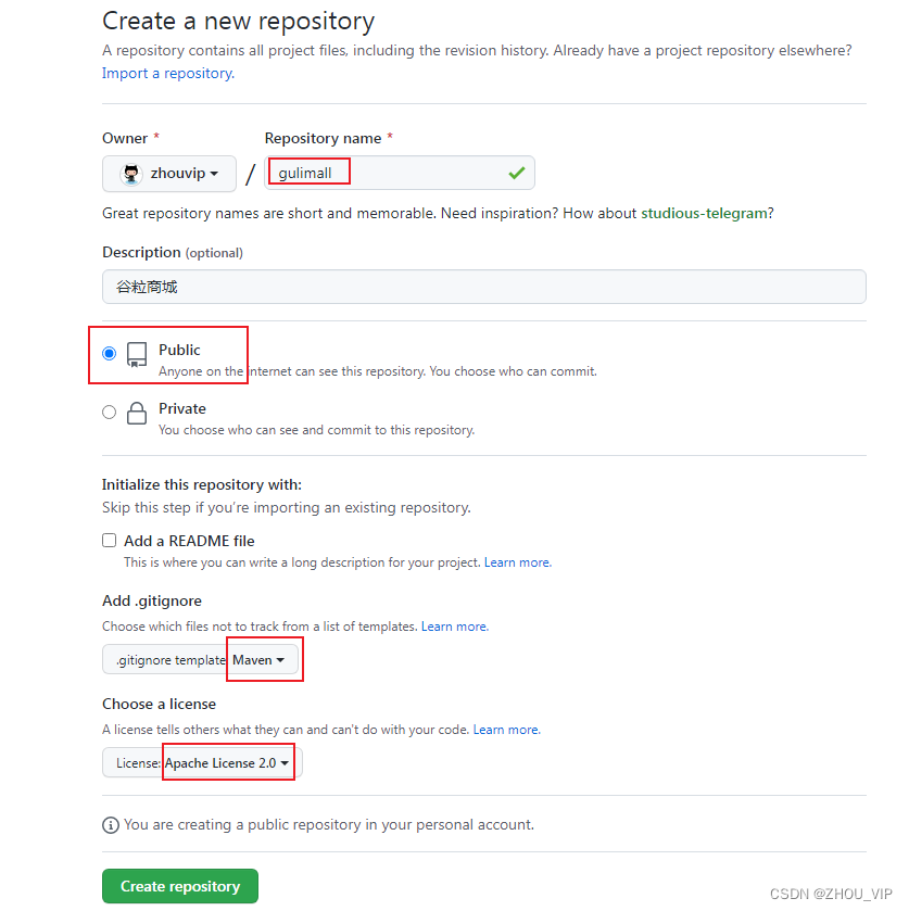 GuLi商城-项目初始结构创建，GitHub仓库创建_gulishangcheng github-CSDN博客