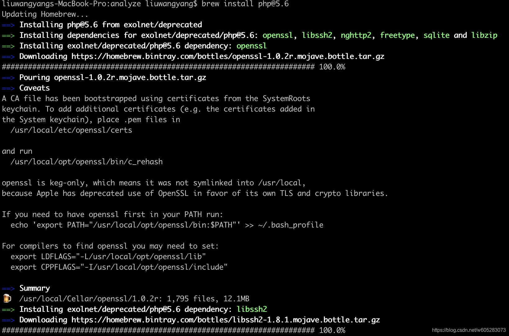 mac mojava 安装php56的正确姿势_warning: no available formula with the name "php56-CSDN博客