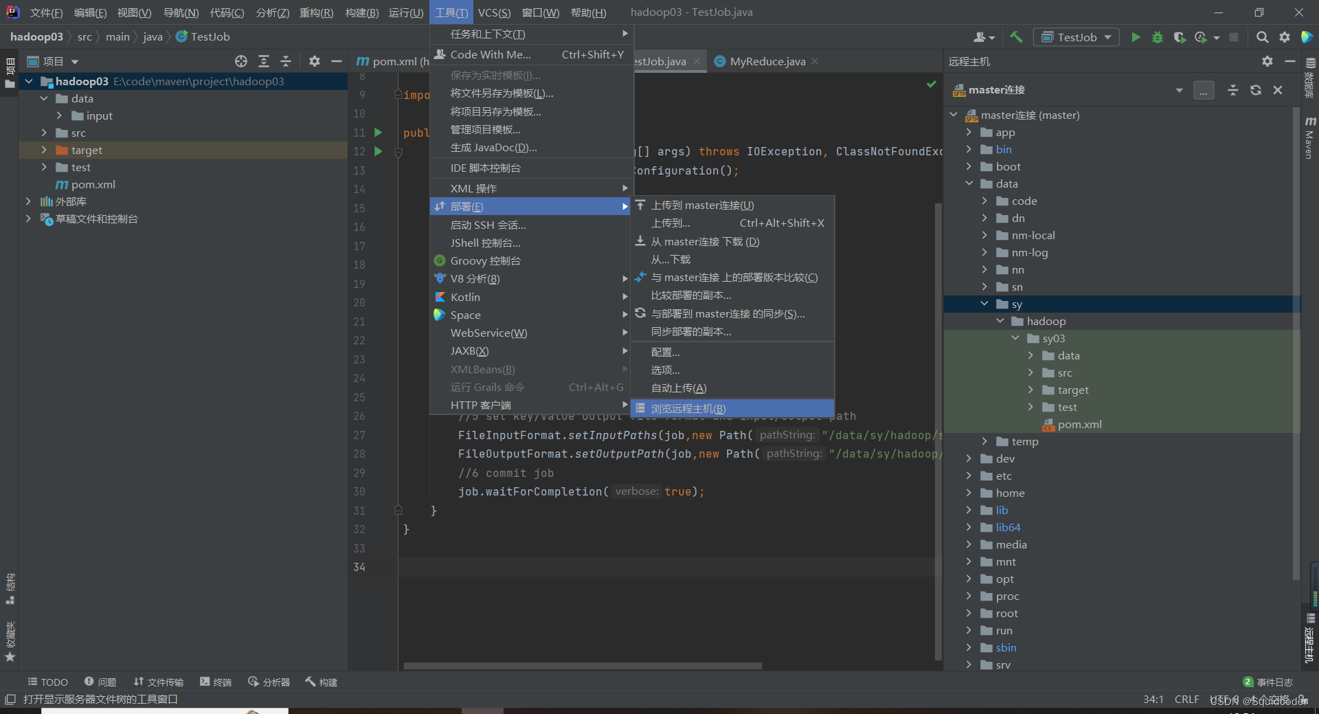 idea连接liunx文件（idea在liunx部署java项目）_在idea中怎么设置一个linux分支专门做部署-CSDN博客