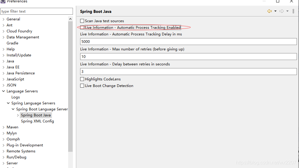 Eclipse的SpringTool插件报错 Failed to refresh live data from ..._eclipse spring boot language server ...