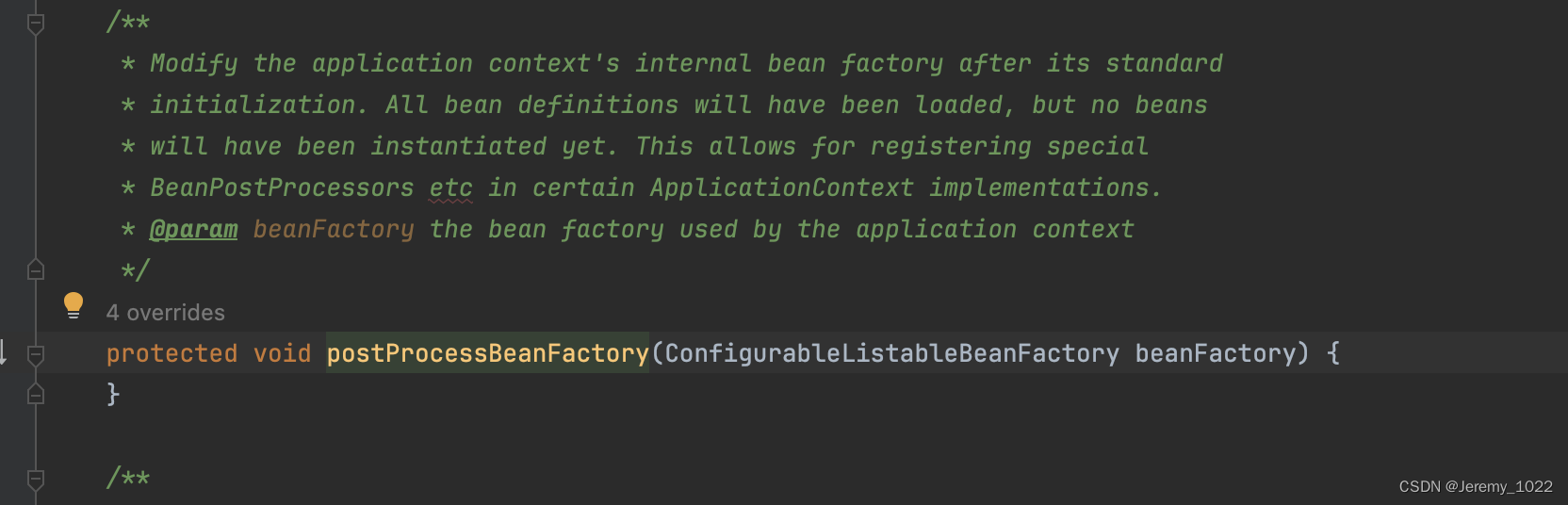Spring源码九：BeanFactoryPostProcessor_postprocessbeanfactory-CSDN博客
