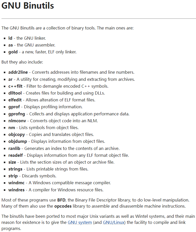 二进制安全-Linux命令-GNU Binutils_linux二进制命令库-CSDN博客