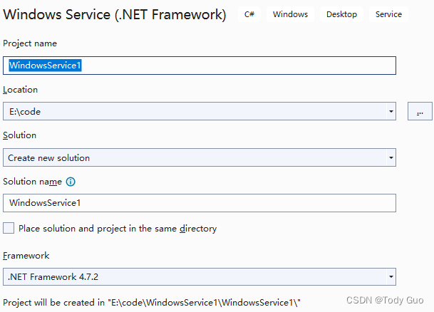 C# 写一个简单的Windows Service的服务程序_c# service-CSDN博客