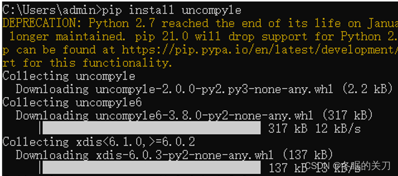 uncompyle6 字节码pyc文件反编译失败_uncompyle6反编译报错-CSDN博客