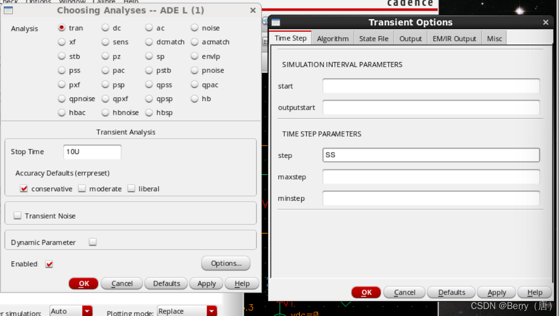CANDENCE 瞬态仿真_candence transient options additional parameters-CSDN博客