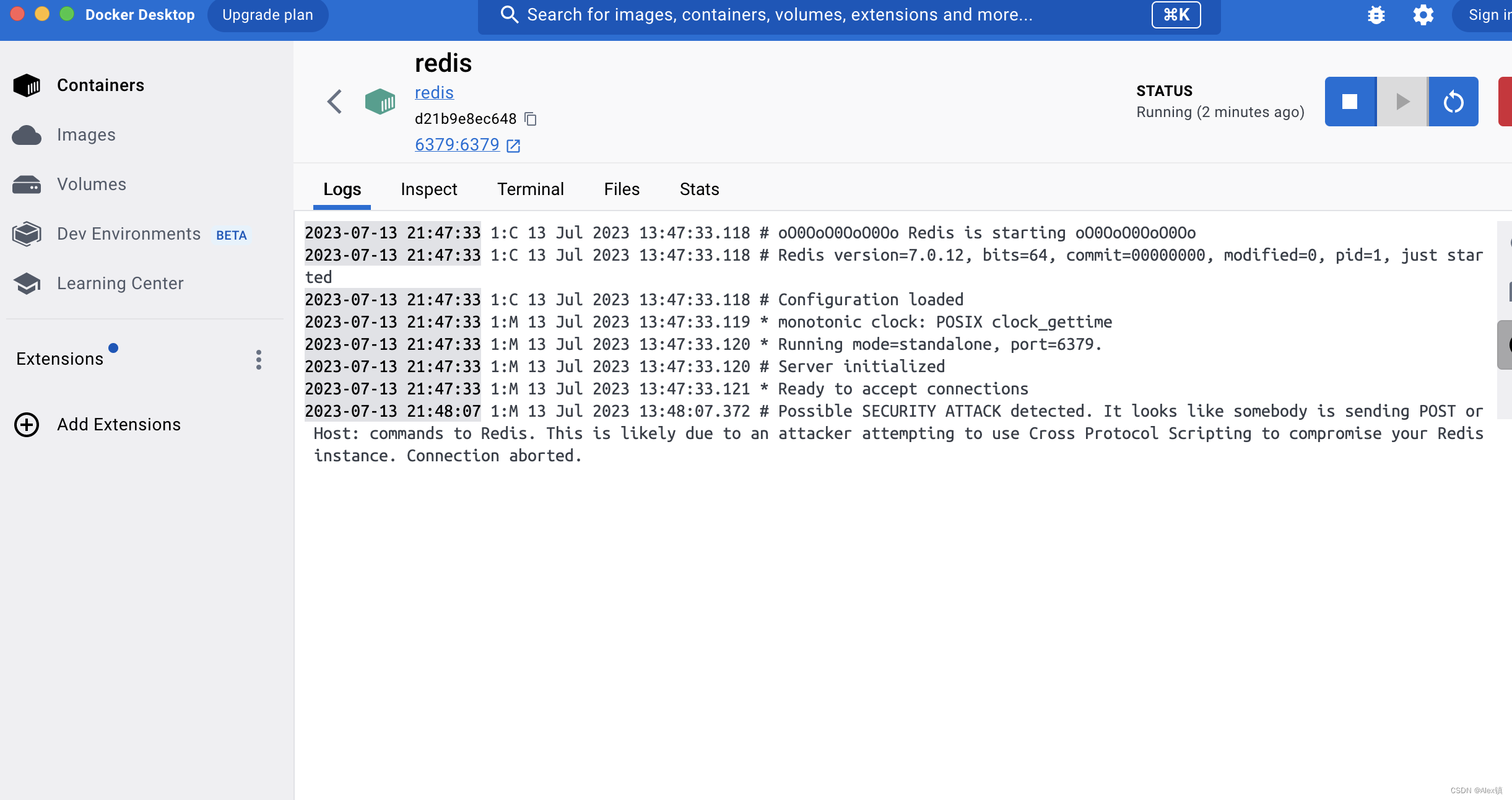 Mac的docker安装redis_view summary of image vulnerabilities and recommen-CSDN博客