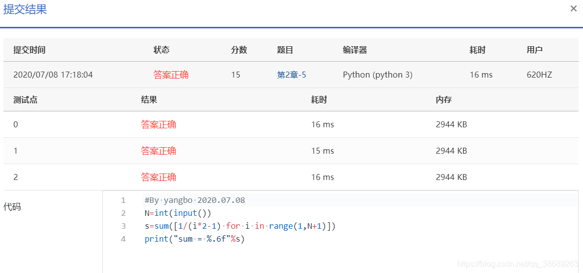 【python】 第2章 5 求奇数分之一序列前n项和 15分python求奇数分之一序列qiann项和 Csdn博客