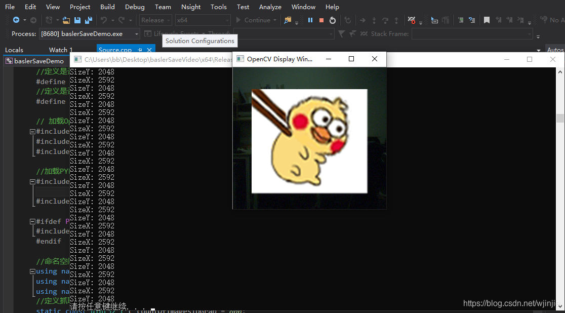 Opencv打开basler相机——实现显示视频、保存图片、记录视频（Windows下）_basler sdk 保存图片-CSDN博客