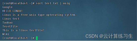 Linux基础命令篇：文本处理命令基础操作（awk、sed、sort、uniq、wc)-CSDN博客