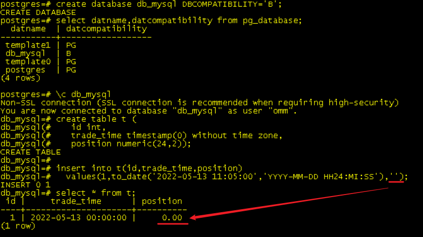 兼容模式下导致数值类型发生隐式转换，SQL在生产上无法正常使用案例_invalid input syntax for type numeric ...