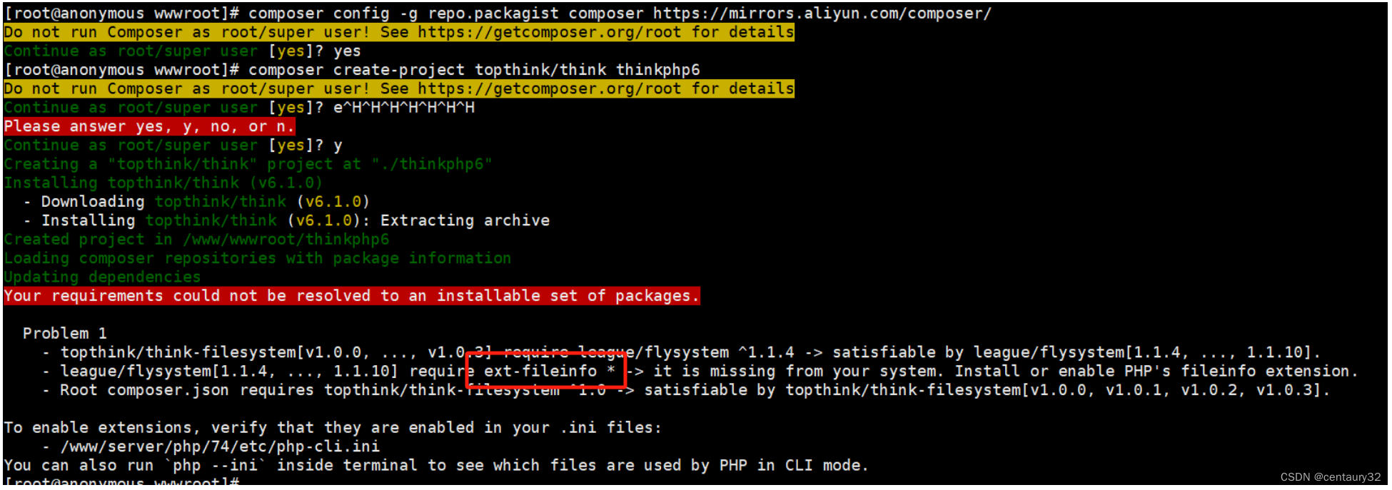 composer安装thinkphp6报错_tp6 composer安装类失败-CSDN博客