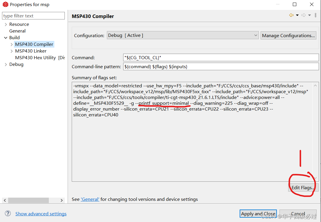 CCS（MSP430）：gmake: Target ‘all‘ not remade because of errors._gmake: target 'all' not remade ...