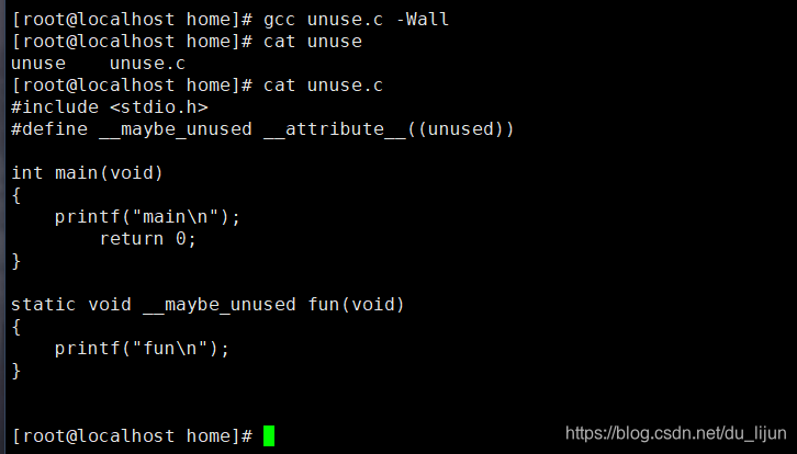 __attribute__((unused))_c语言attribute未起作用-CSDN博客