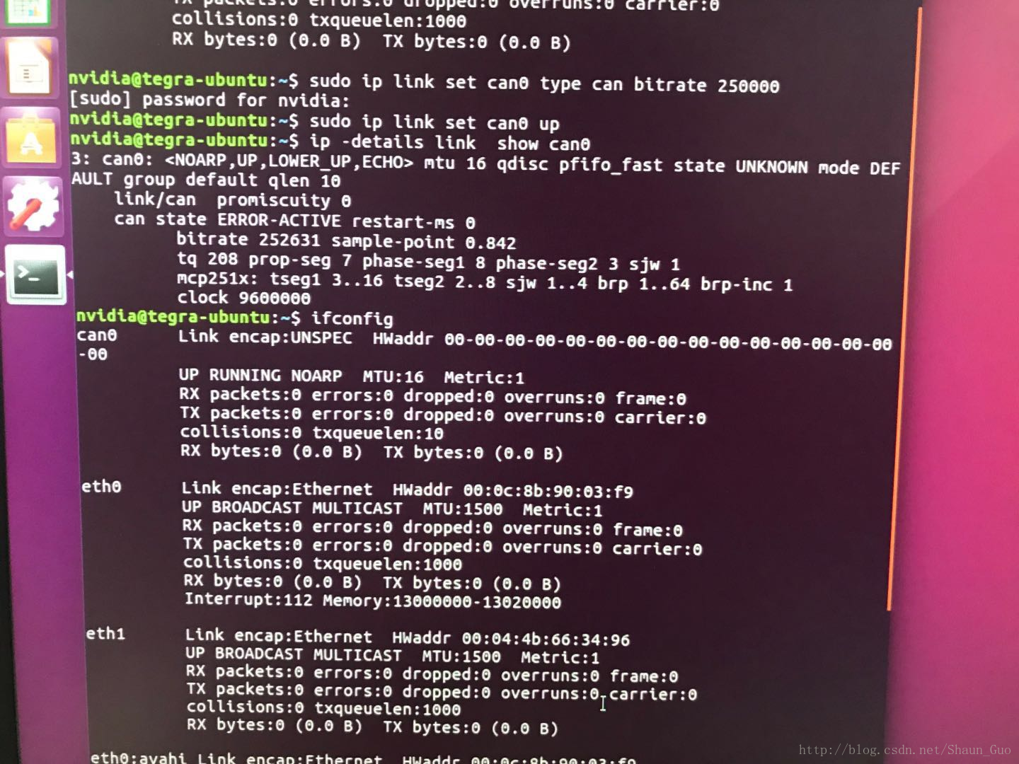 ubuntu 下CAN总线打开can0_ubuntu dev can总线-CSDN博客