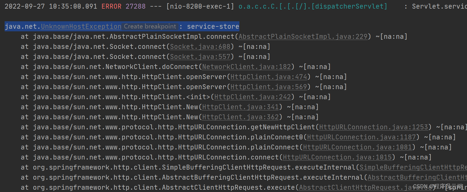 Nacos服务治理错误—— Unknownhostexception Service Store Loadbalanced 调用报错 Csdn博客
