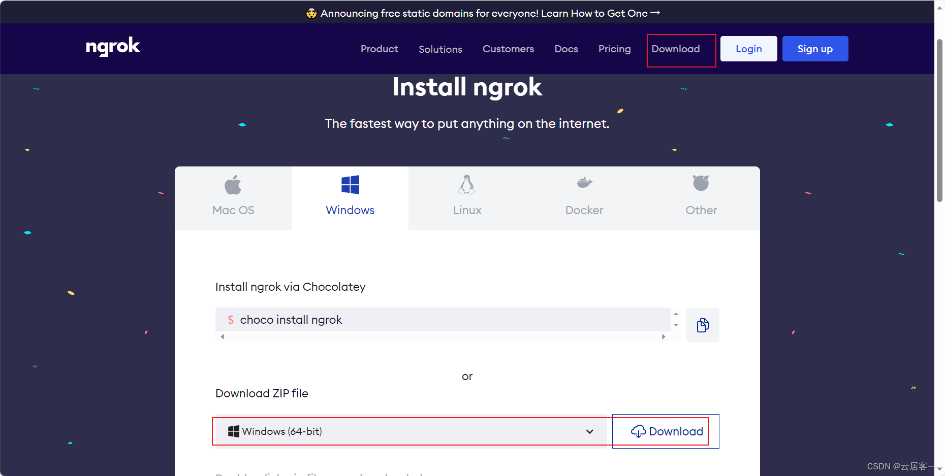 Ngrok：实现内网穿透与固定域名配置指南-CSDN博客