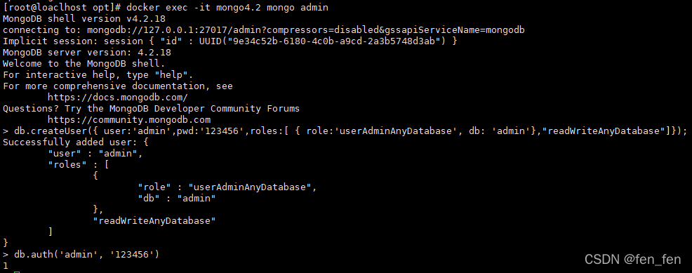 Mongo(3):Docker下安装Mongo4.2_mongodb4.2 docker-CSDN博客