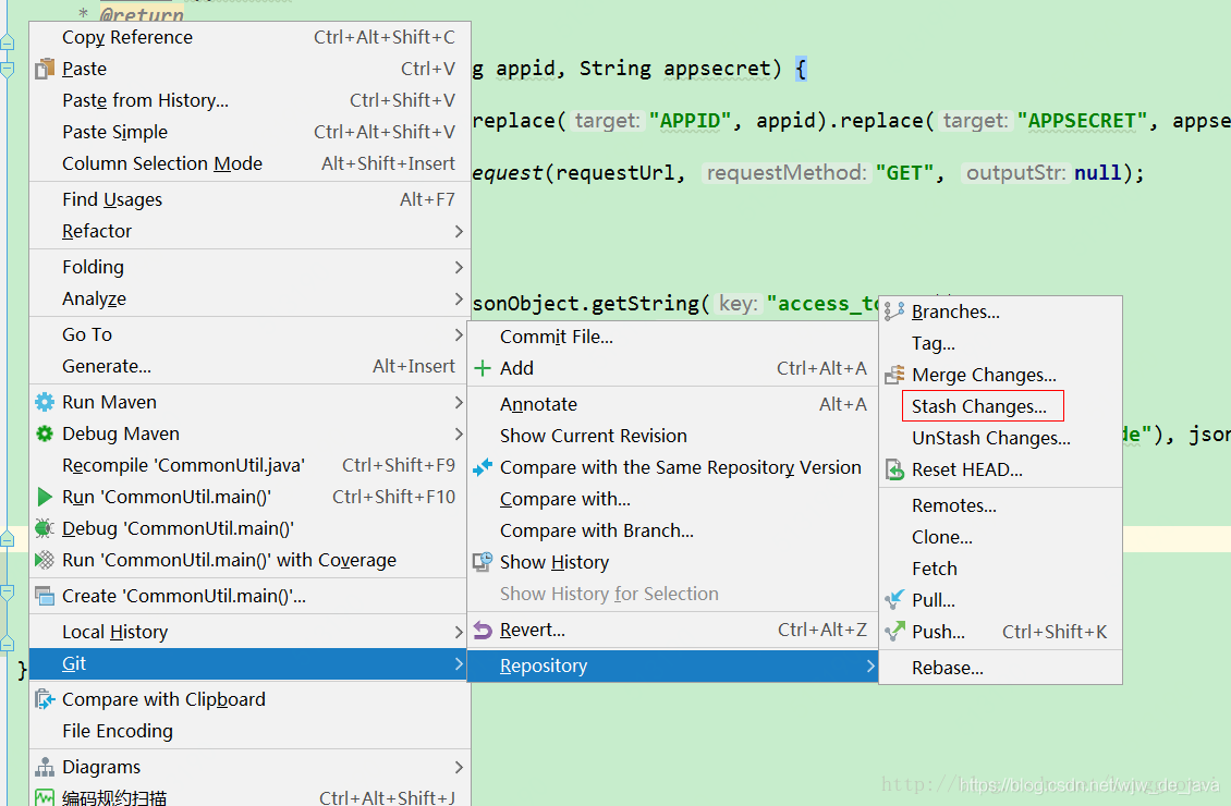 Git中的Stash Changes和UnStash Changes用法_git stash change-CSDN博客