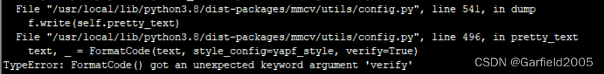 Typeerror Formatcode Got An Unexpected Keyword Argument ‘verify‘ Csdn博客