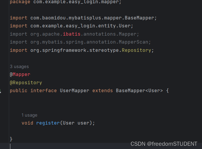 mapper文件添加@Mapper注解爆红_springboot 注解mapper变红-CSDN博客