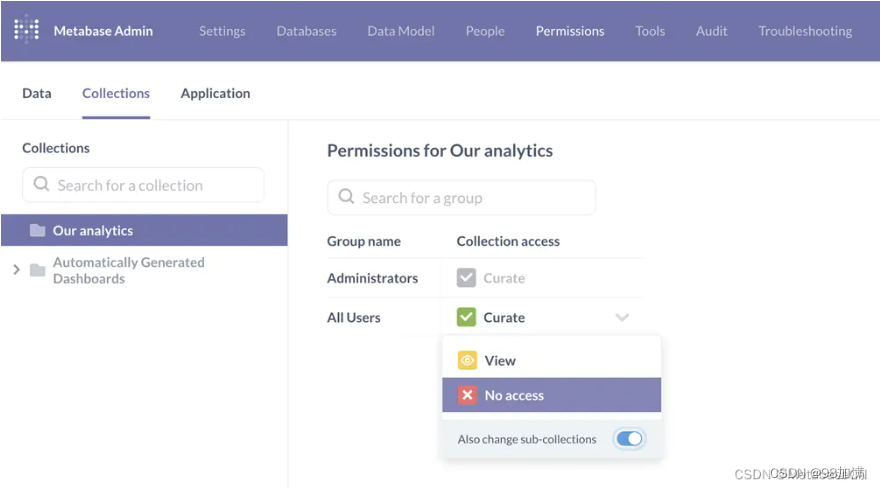 Metabase学习教程：权限-2_metabase 授权配置页面-CSDN博客
