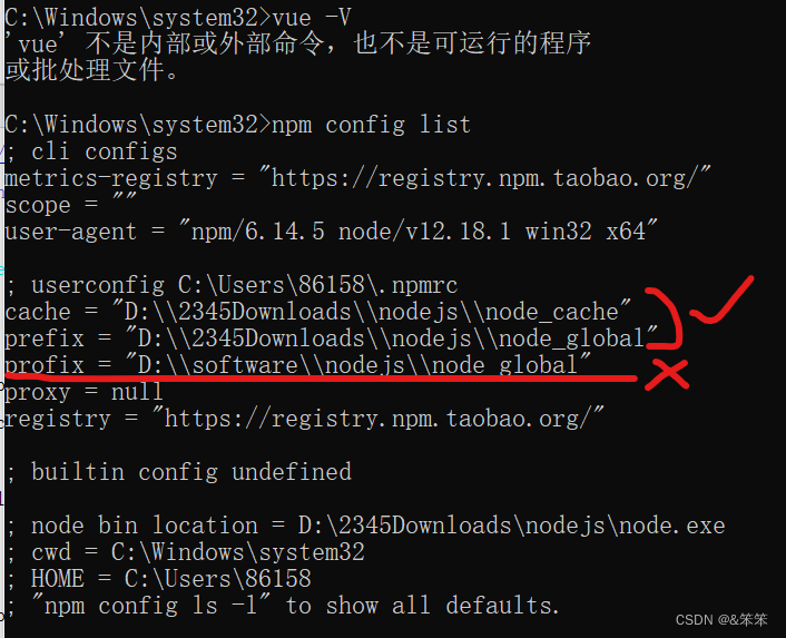 安装vue-cli脚手架 以及 疑难杂症的报错解决思路_vue.js_&笨笨-魔乐社区