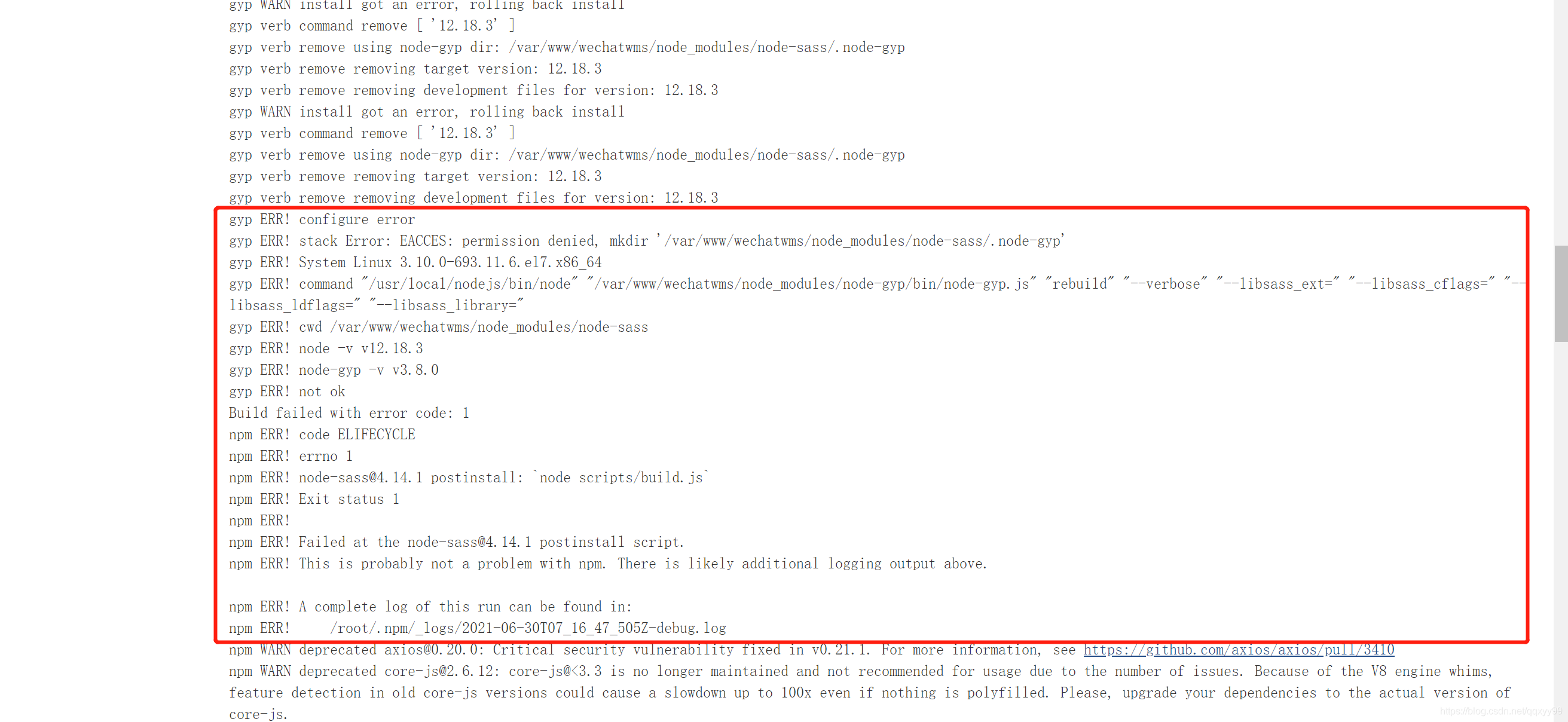 node-sass安装血泪史（二）-- 分析问题原因_! stack error: spawn eperm │ gyp err! stack at chi-CSDN博客