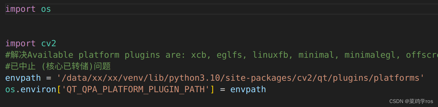 pyqt5 出现 已中止 (核心已转储)_available platform plugins are: xcb, eglfs, linuxf ...