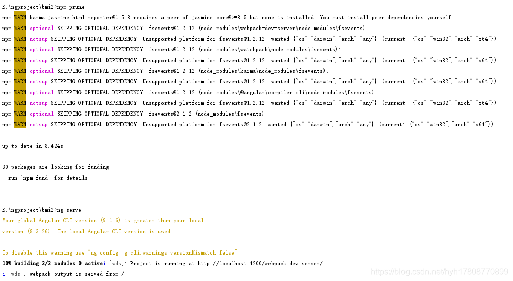 升级Angular后ng serve出错Cannot find module @angular-devkit/build-angular/package.json_error: cannot ...